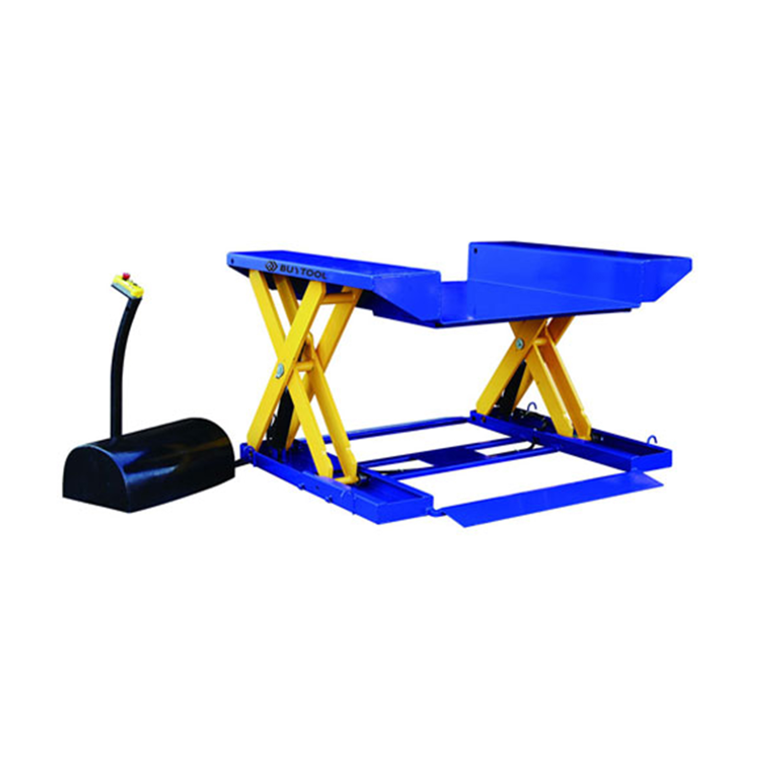 1.5t Low Profile Lift Table With Dock Leveler Scissor Hydraulic Pallet ...