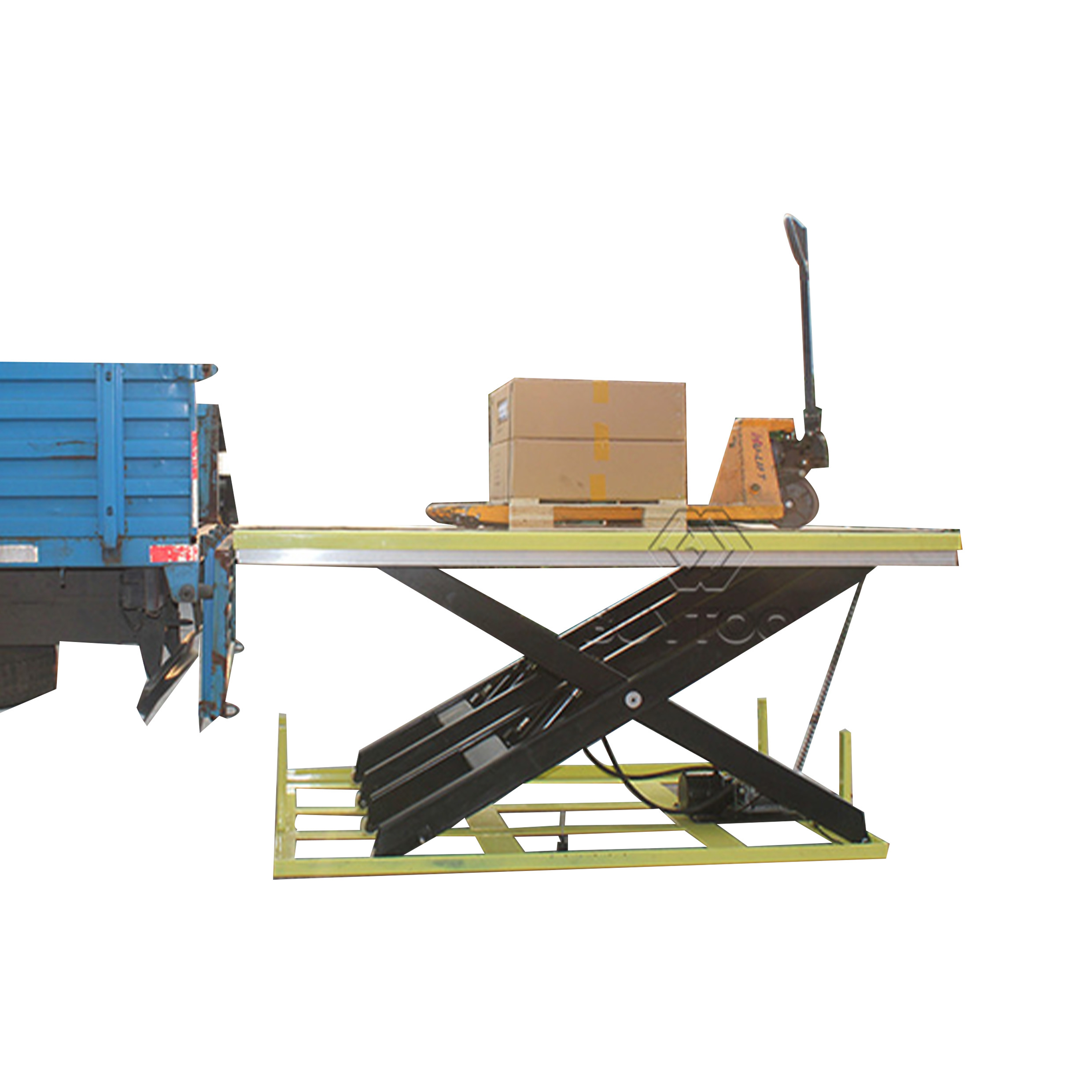 1000 Lb Mobile Scissor Lift Table With Large Platform Ladder Dock ...
