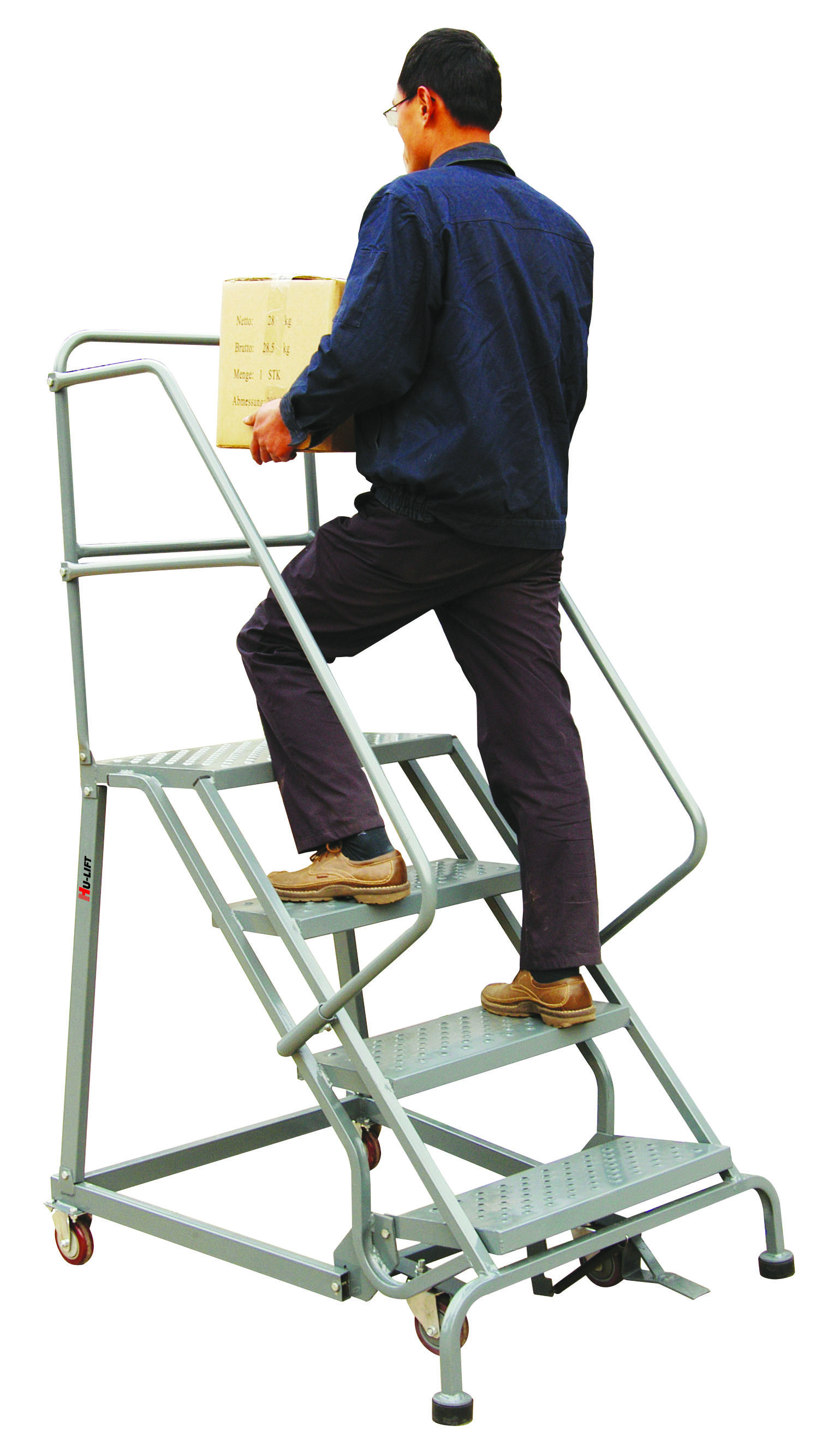 3 Step 4 Step 5 Step Industrial Ladder With Wheels 30 Feet Stock ...